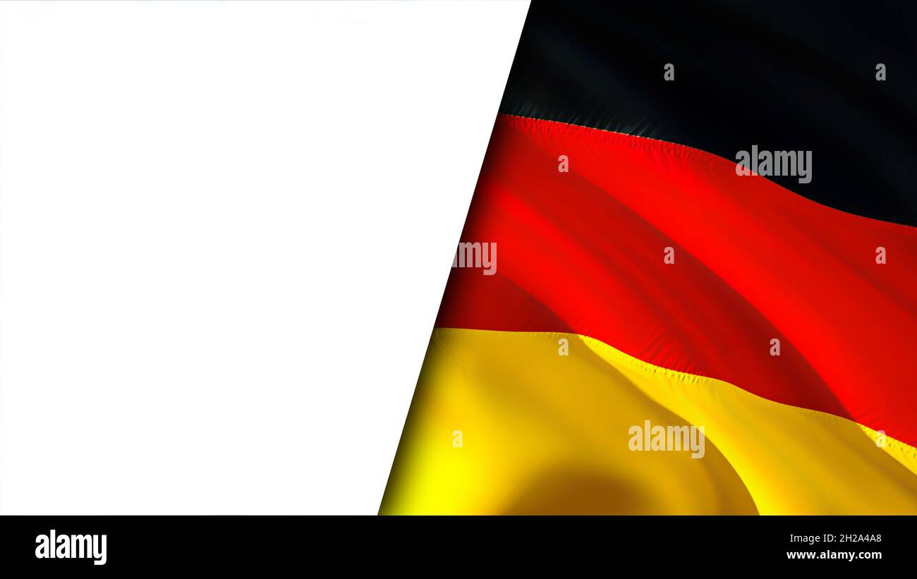 White background and Germany flags. 3D Waving flag design. Germany ...