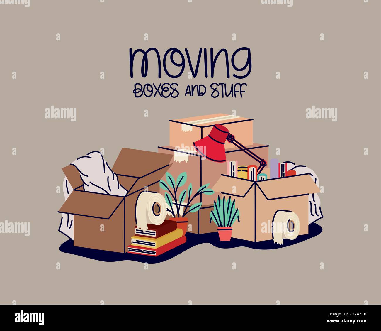 moving boxes design Stock Vector Image & Art - Alamy