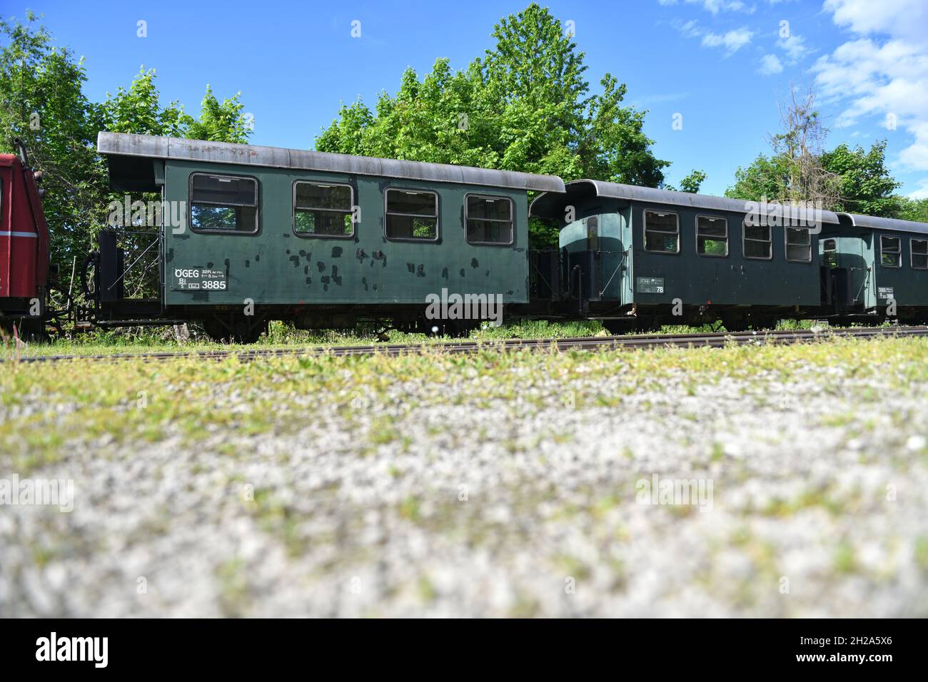 Historische Steyrtal-Bahn und Bahnhof Steyr, Österreich, Europa ...