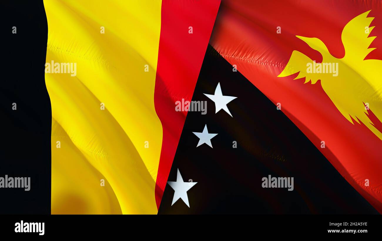 Belgium papua new guinea flag hi-res stock photography and images - Alamy