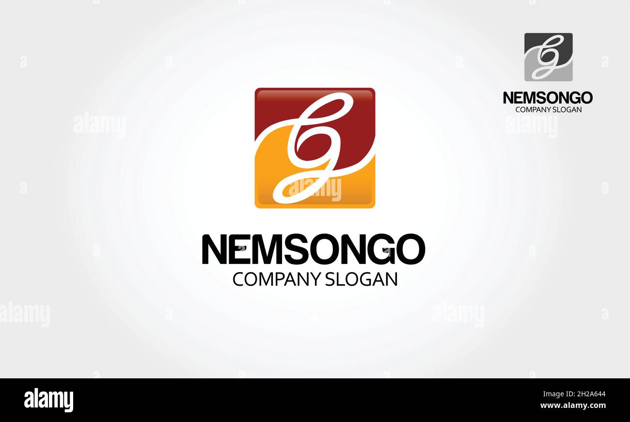 Enem Songo Vector Logo Template. Creative letter logo square Stock ...