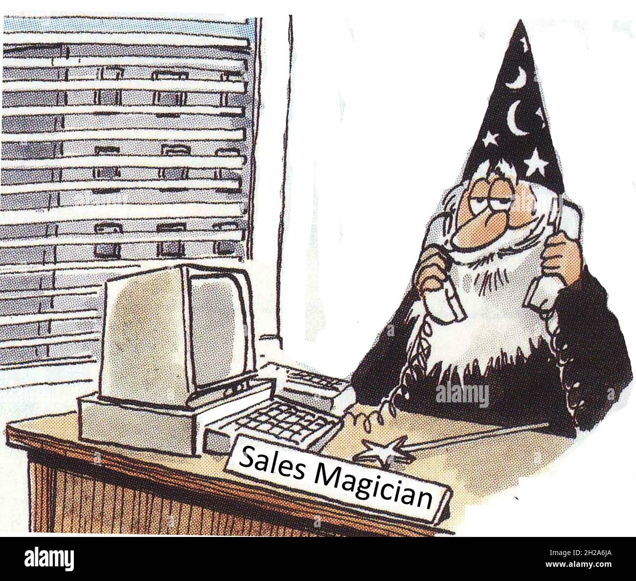 Sales Magician works the phones Stock Photo - Alamy