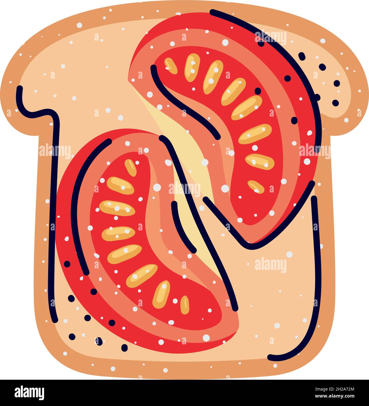 bread and tomato Stock Vector Image & Art - Alamy
