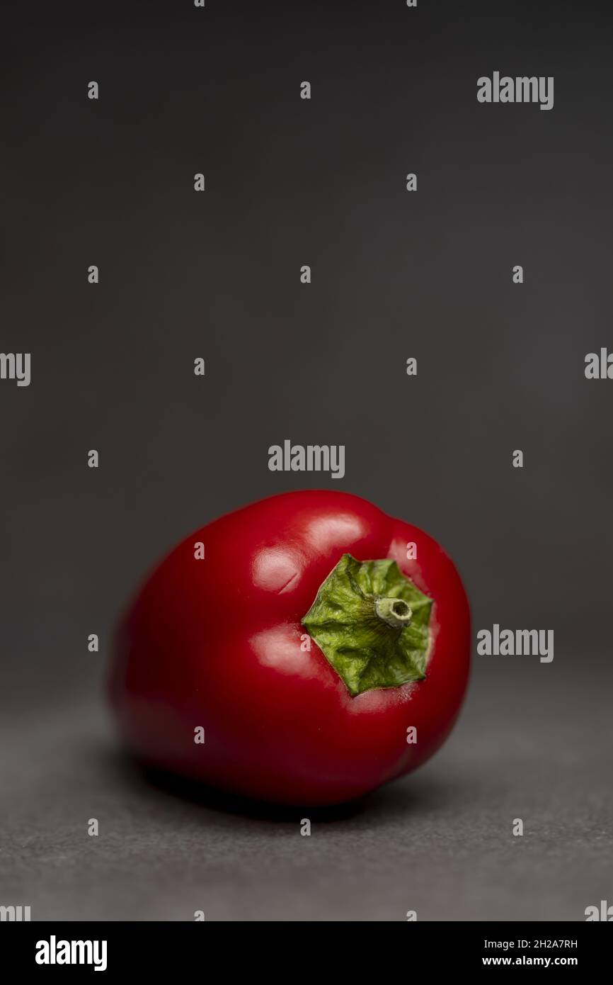 Studio low key food still life against a modern gray background Stock ...