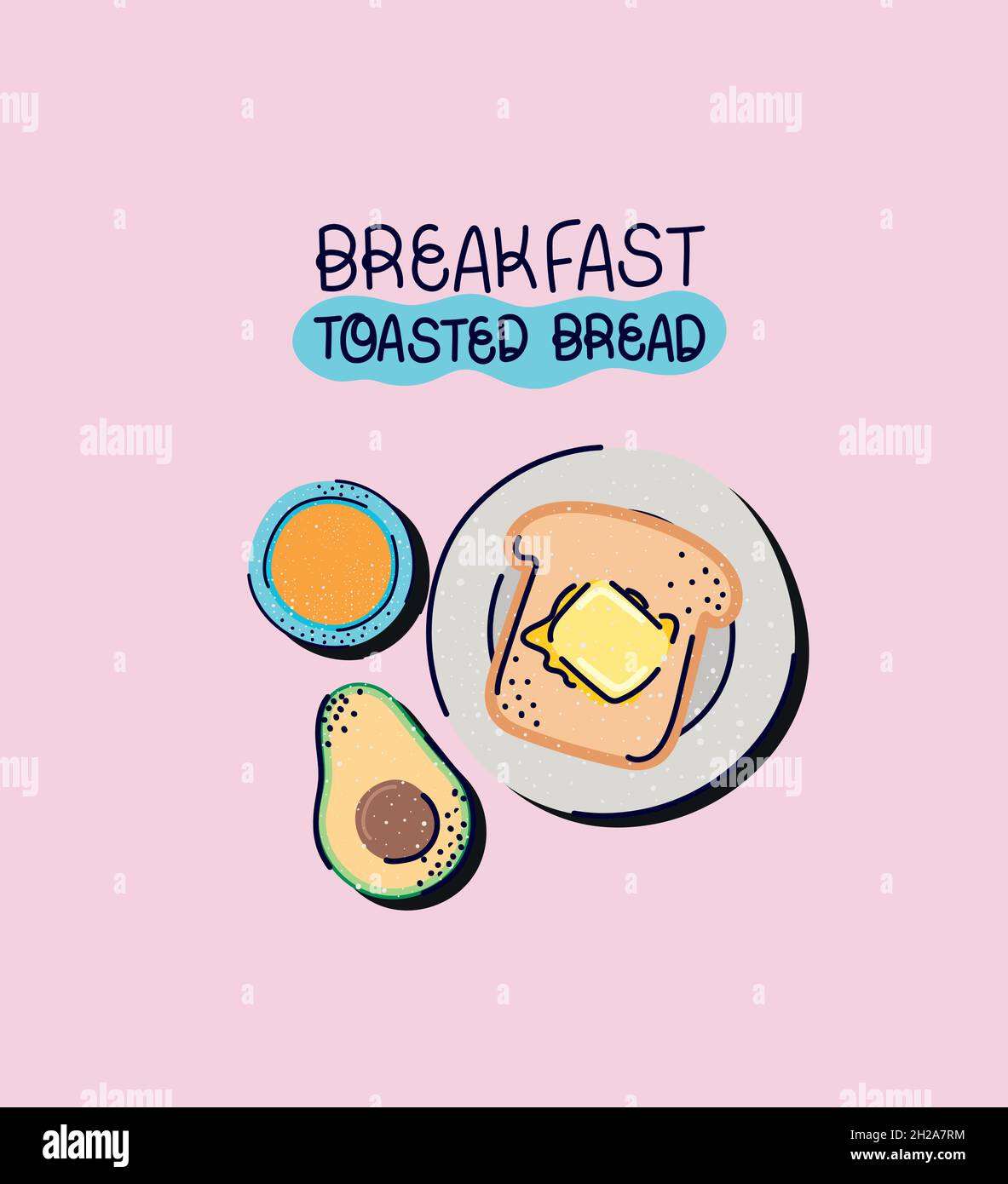 cute breakfast card Stock Vector Image & Art - Alamy