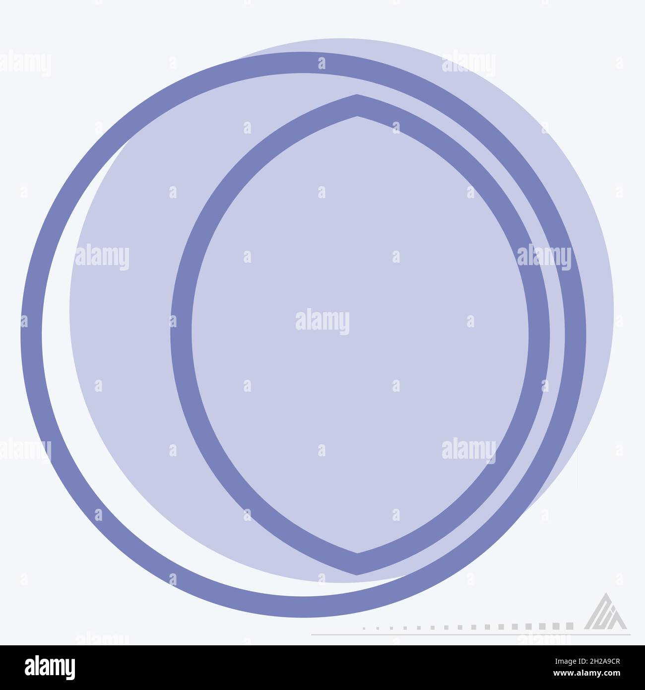 Icon First Quarter Moon - Two Tone Style - Simple illustration ...