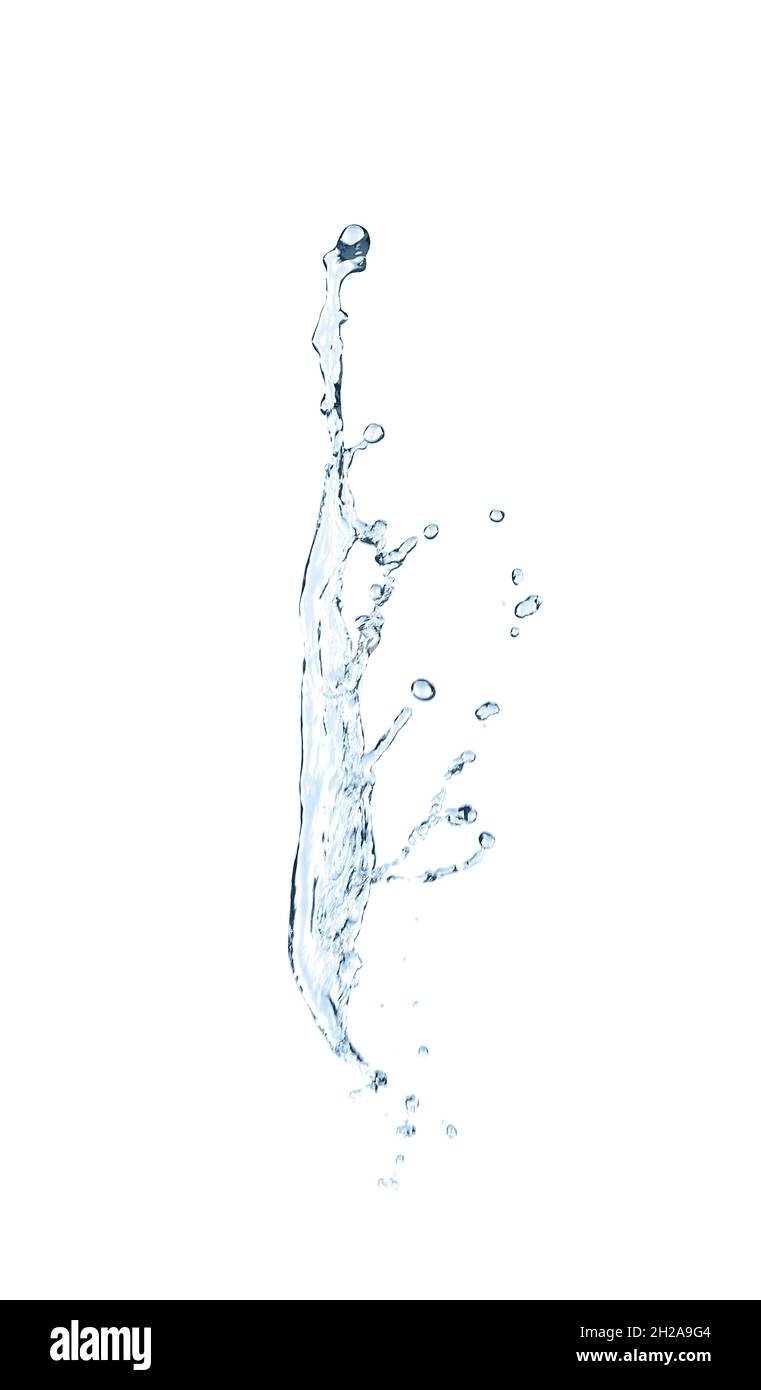 Beautiful water splash isolated on white. Pure liquid Stock Photo - Alamy