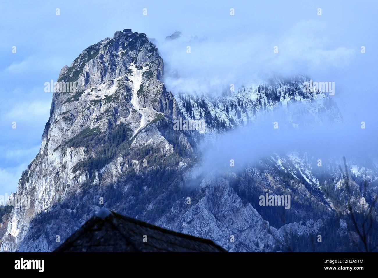 Der Traunstein - ein markanter Berg im Salzkammergut (Oberösterreich ...