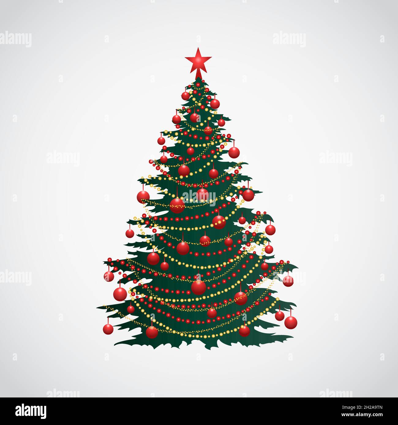 New year tree on white background. Vector illustration Stock Vector ...