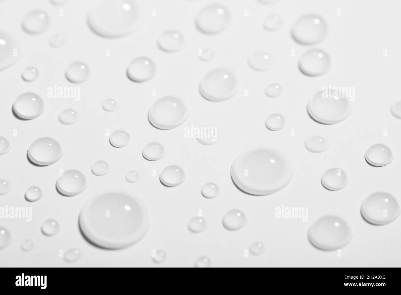 Pure water drops on white background, closeup Stock Photo - Alamy