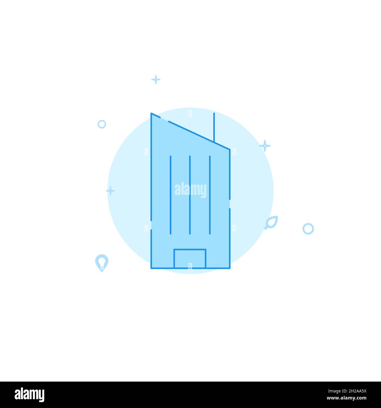 Skyscraper vector icon. Flat illustration. Building symbol, filled line ...