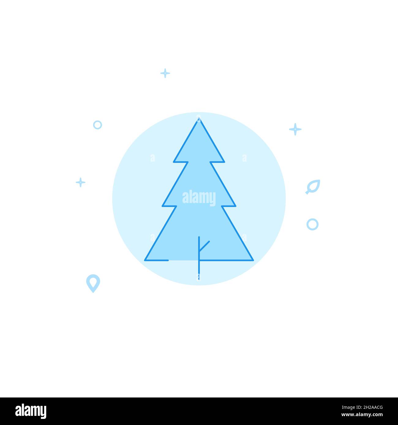 Triangular christmas tree vector icon. Tree symbol. Flat illustration ...