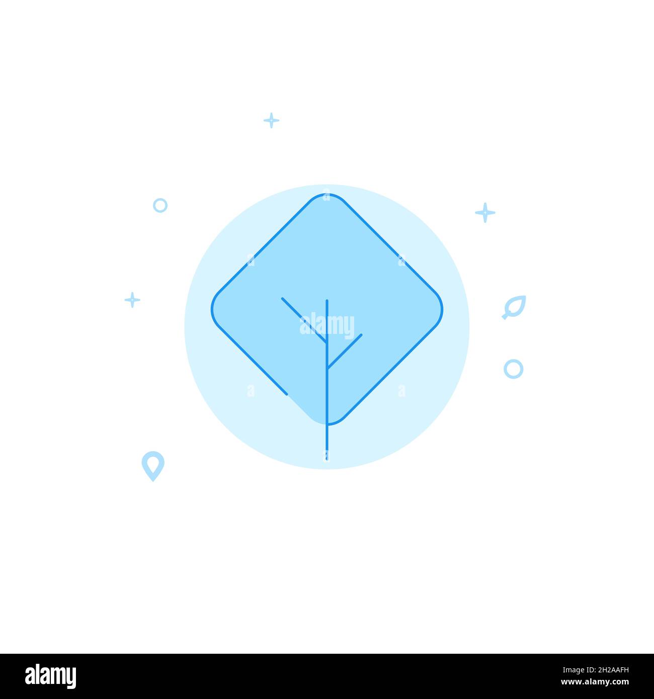 Diamond-shaped tree vector icon. Tree symbol. Flat illustration. Filled ...