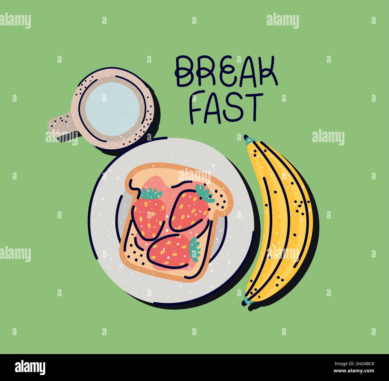 beautiful breakfast poster Stock Vector Image & Art - Alamy