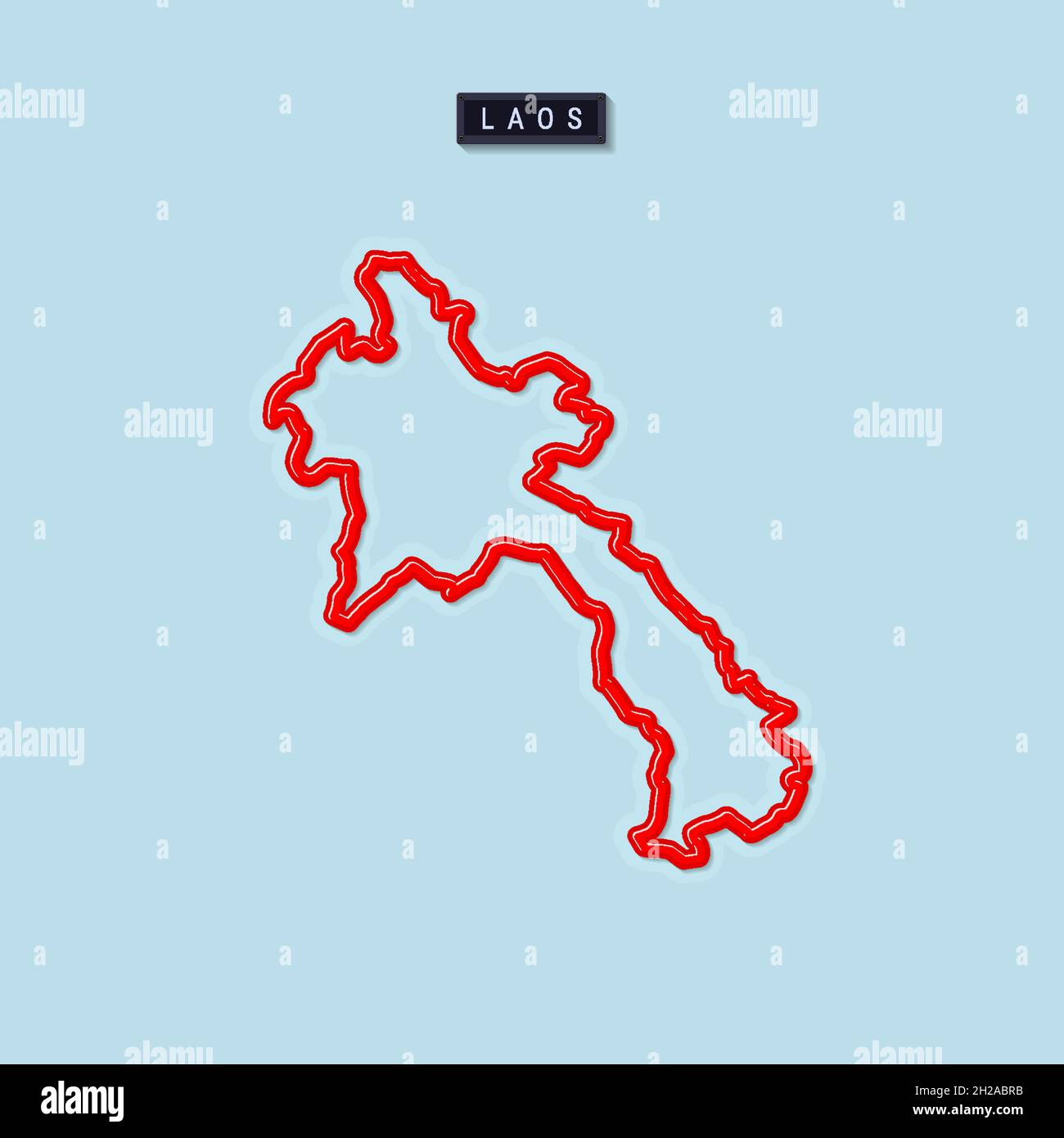 Laos outline silhouette map illustration hi-res stock photography and ...