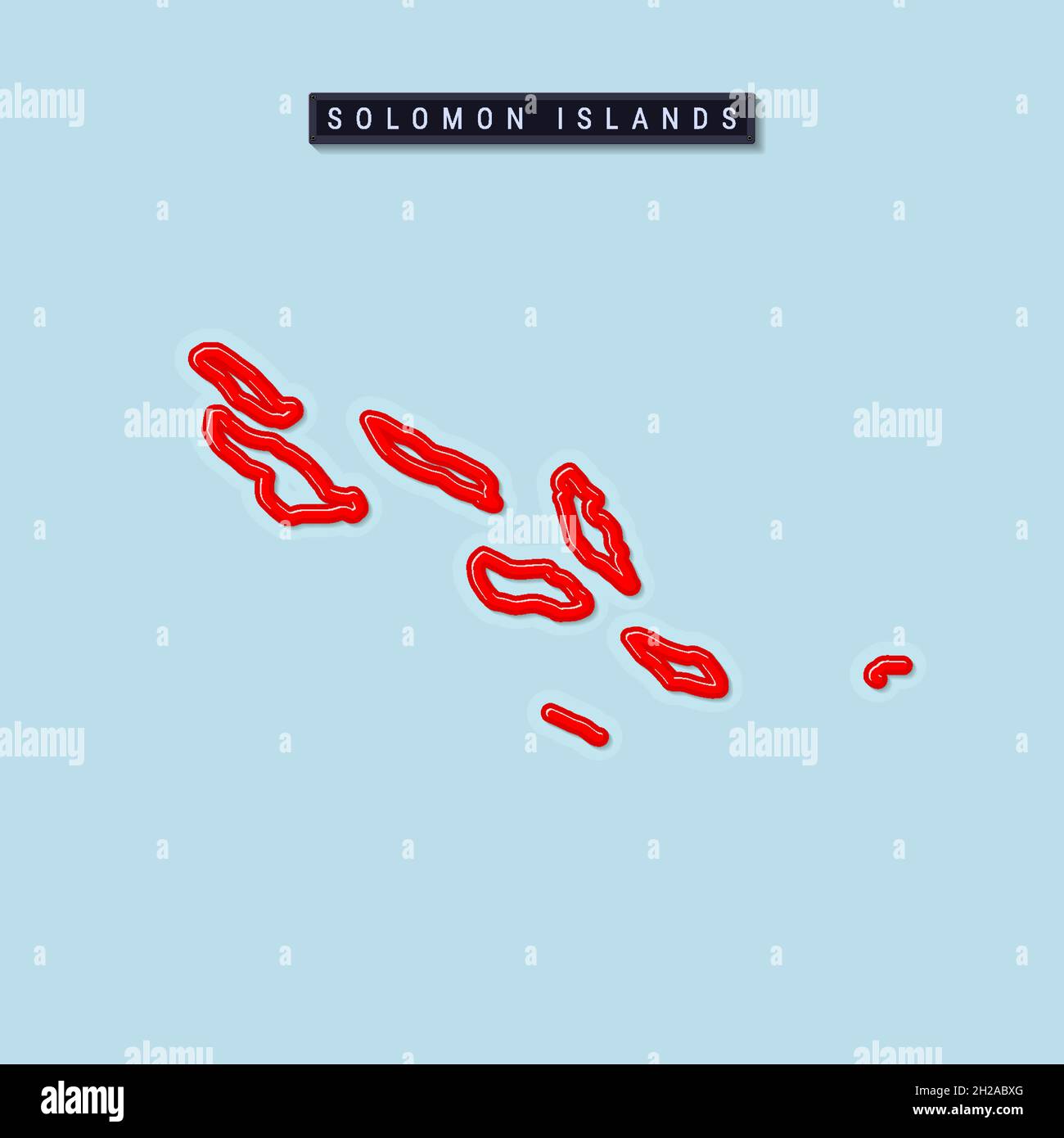 Political map of the solomon islands Stock Vector Images - Alamy