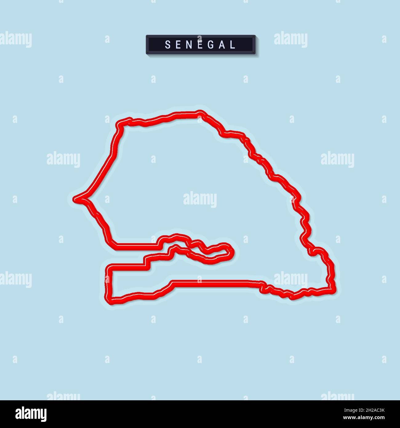 Simple political map senegal hi-res stock photography and images - Alamy