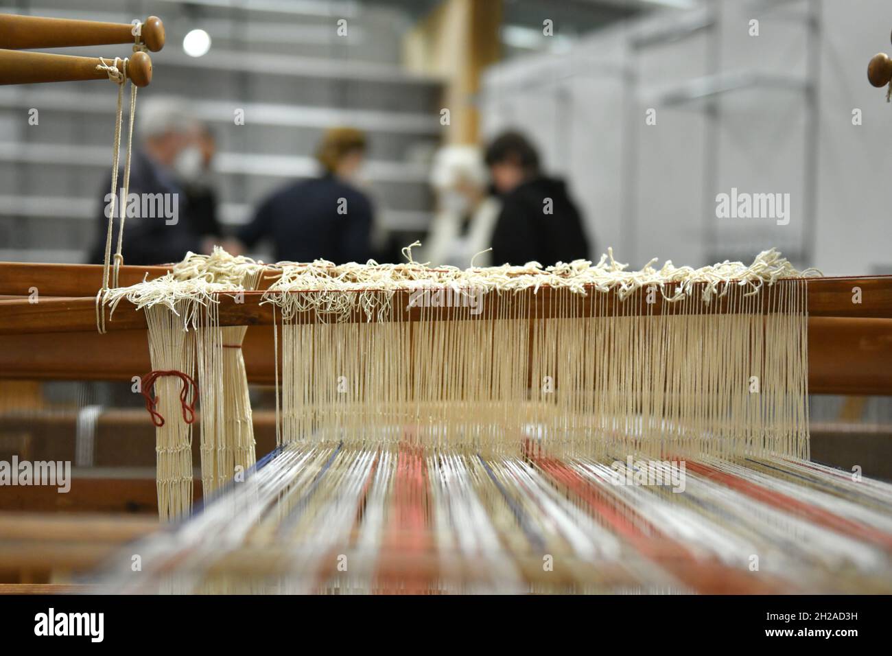 Webstuhl des Webereimuseums Haslach, Mühlviertel, Österreich, Europa ...