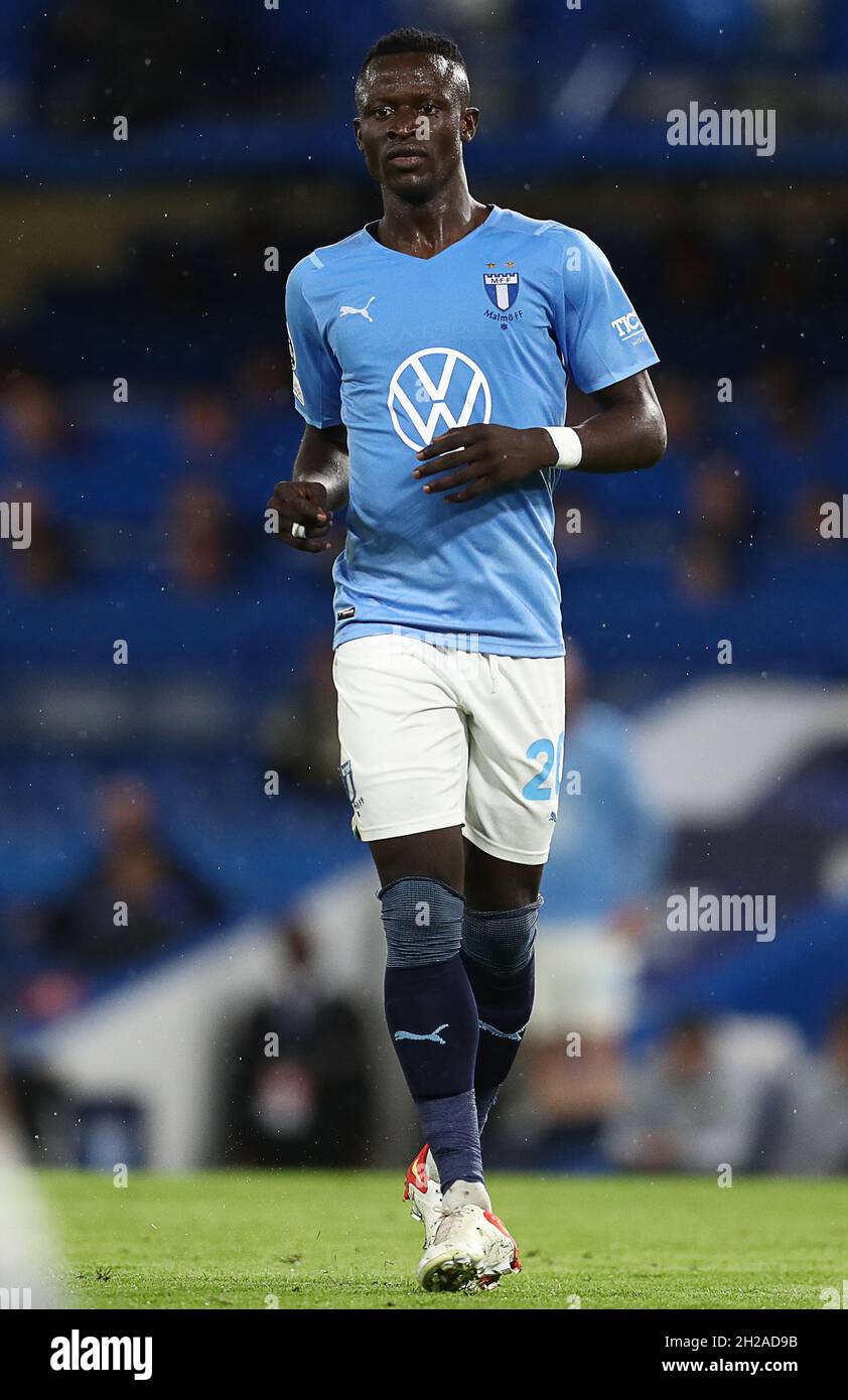 London, England, 20th October 2021. Bonke Innocent of Malmo during the ...
