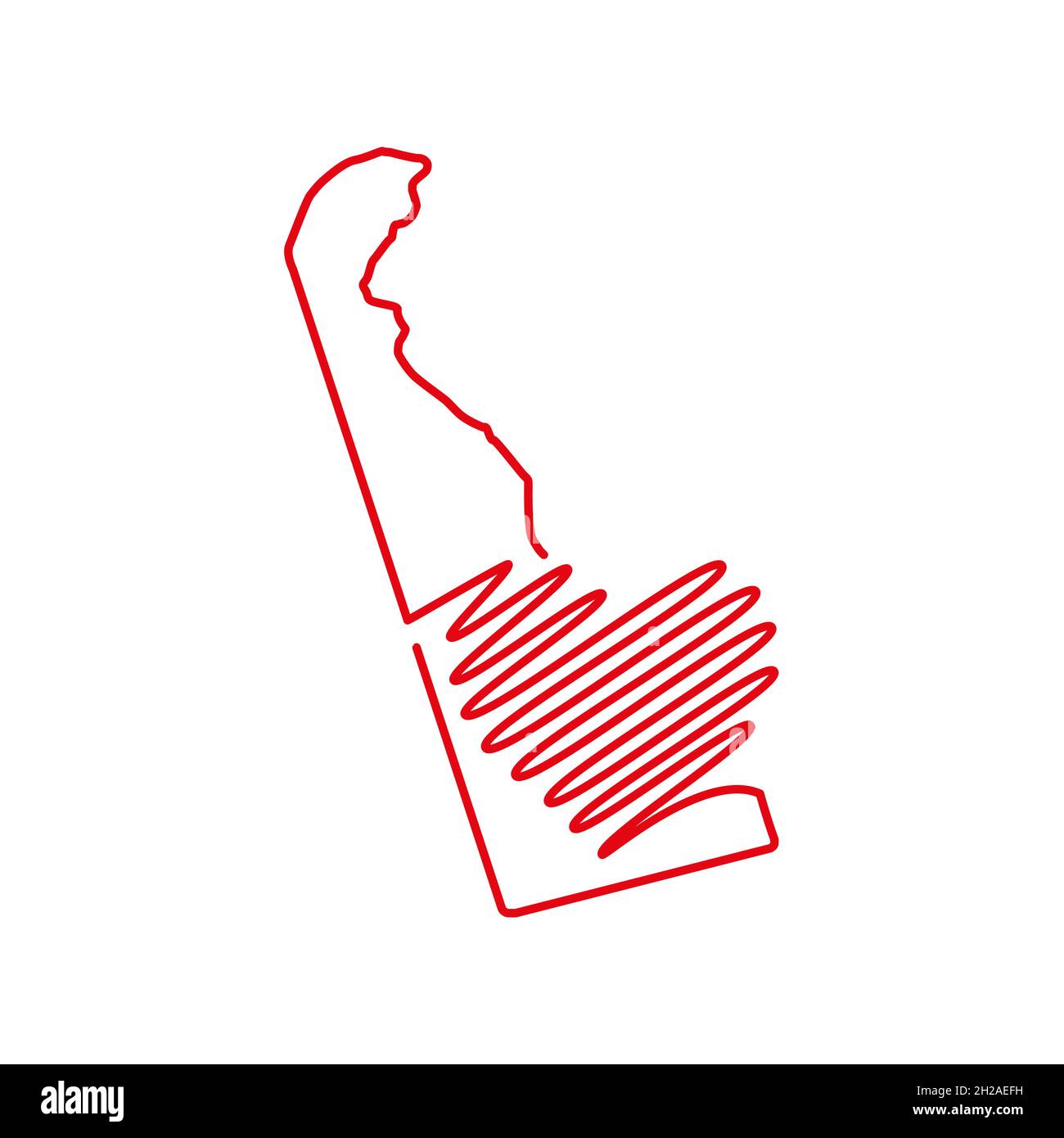 Delaware outline map vector vectors hi-res stock photography and images ...