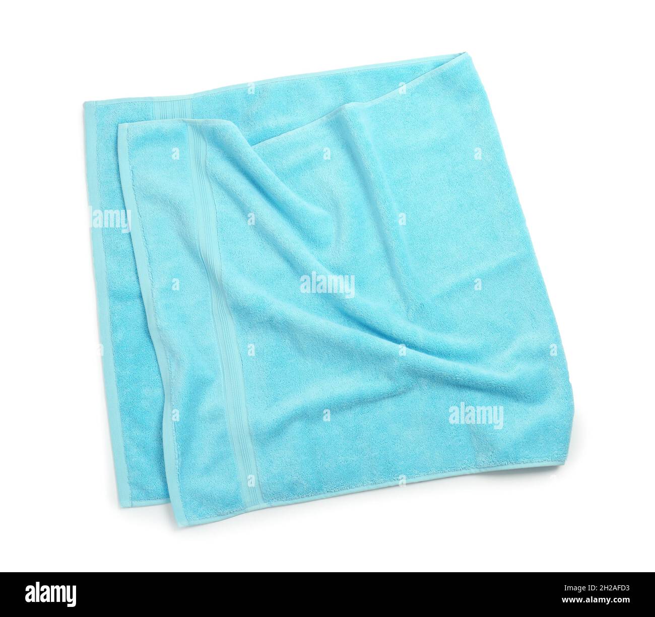 Clean soft towel on white background Stock Photo - Alamy