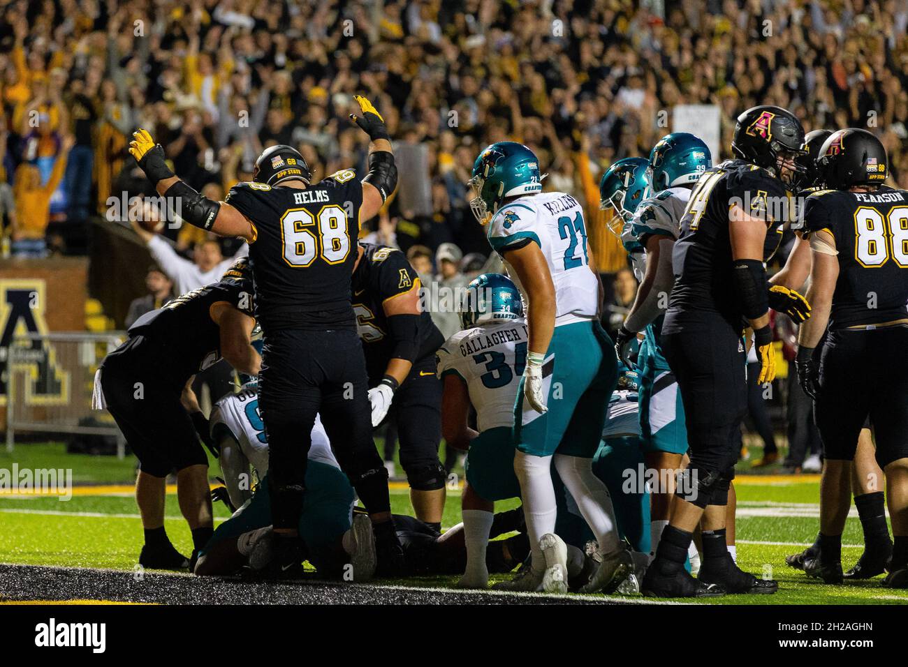 Boone, NC, USA. 20th Oct, 2021. Appalachian State Mountaineers ...