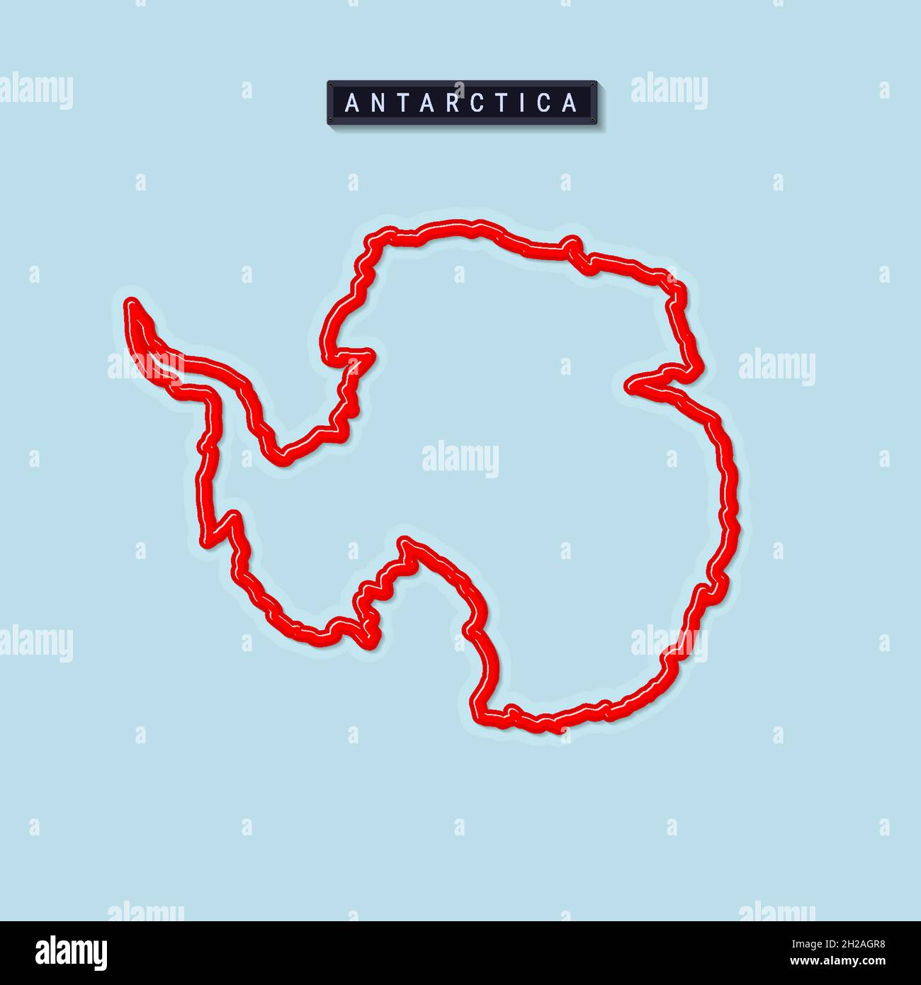 Antarctica detailed map Stock Vector Images - Alamy