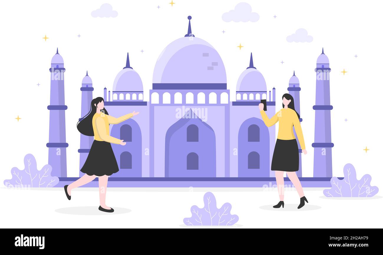 Travel to India Background Vector Illustration. Time to Visit the Icon ...
