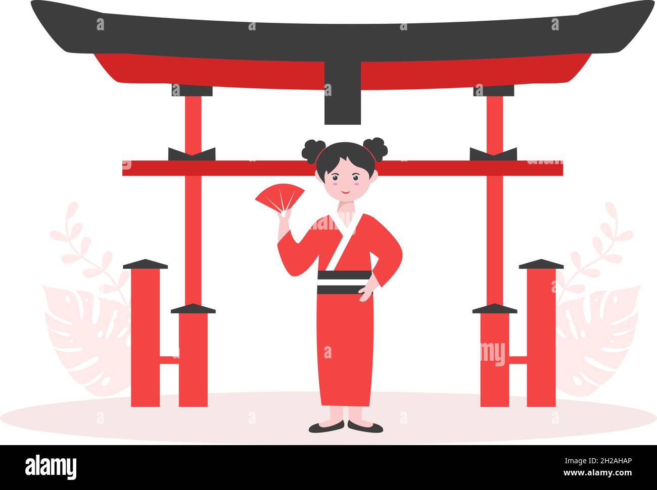 Travel to Japan Background Vector Illustration. Time to Visit the Icon ...