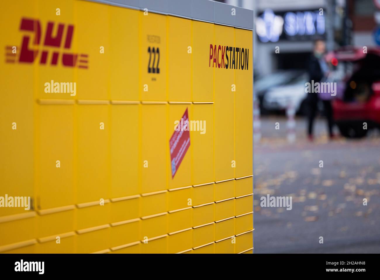 Cologne, Germany. 20th Oct, 2021. View of a Deutsche Post DHL ...