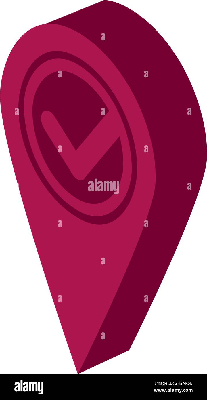 check symbol in pin Stock Vector Image & Art - Alamy