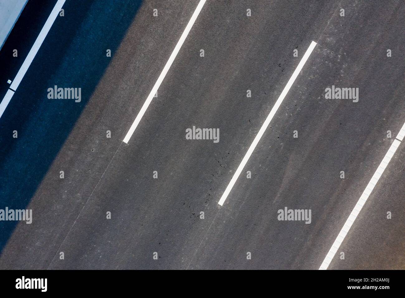 Aerial view of new road ground Stock Photo - Alamy