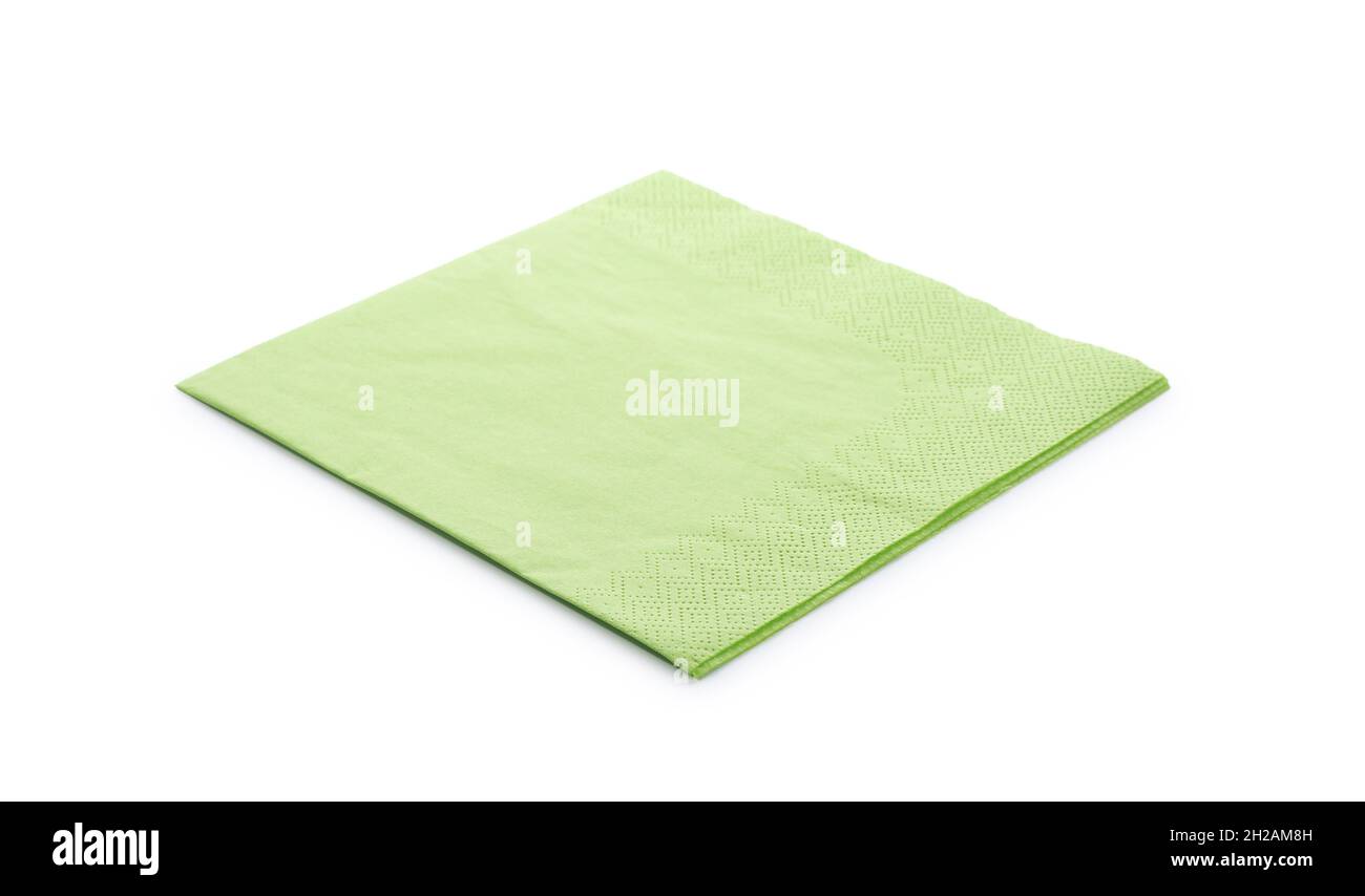 Clean paper napkin on white background. Personal hygiene Stock Photo ...