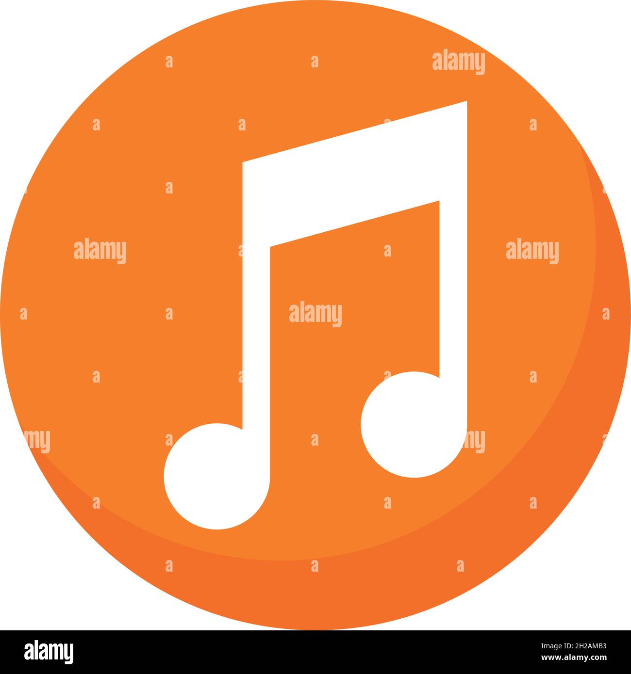 button with music note Stock Vector Image & Art - Alamy