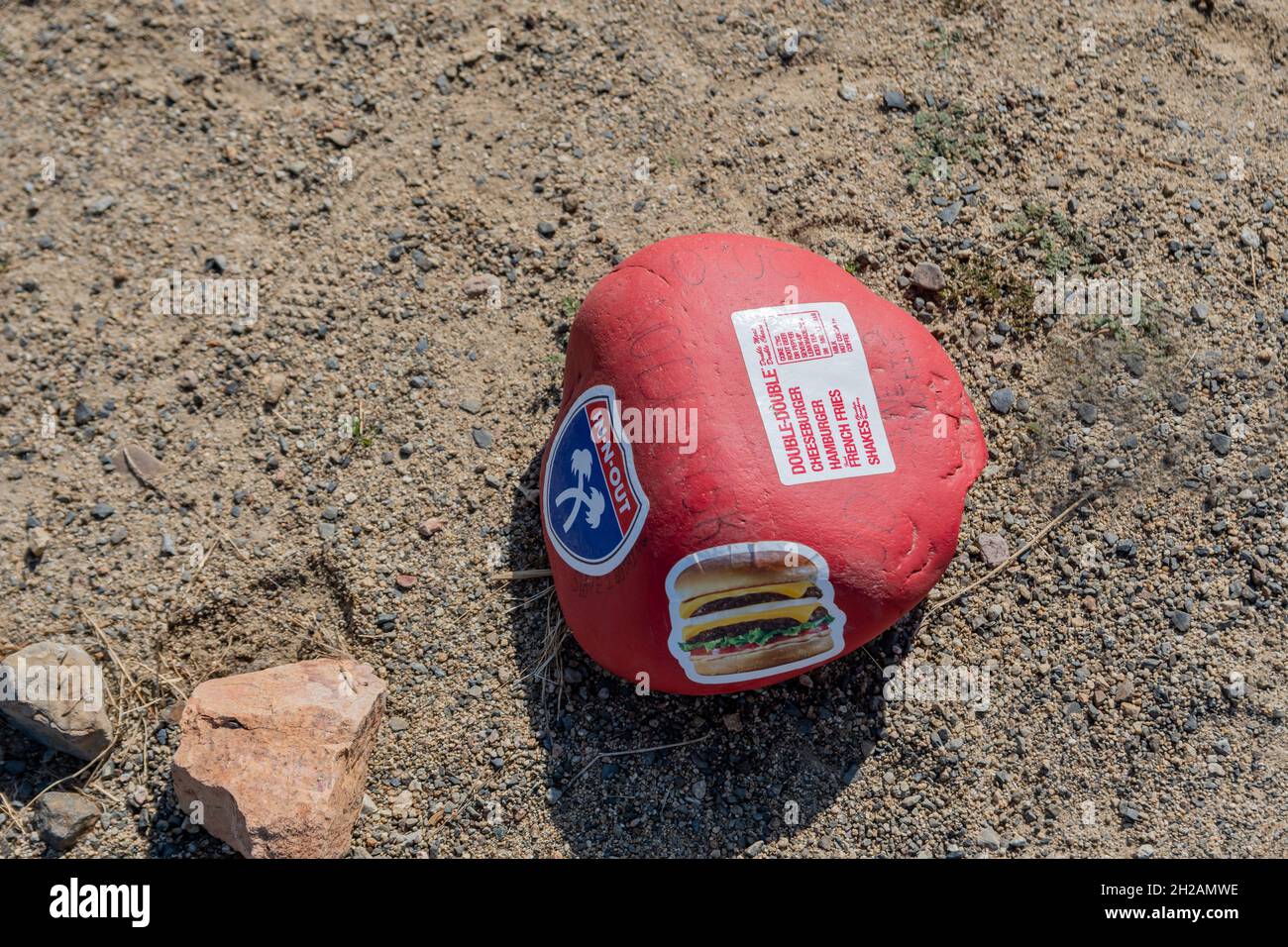 A beautiful different kinds of painted rocks in Lake Elsinore ...