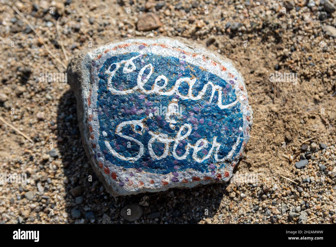 A beautiful different kinds of painted rocks in Lake Elsinore ...
