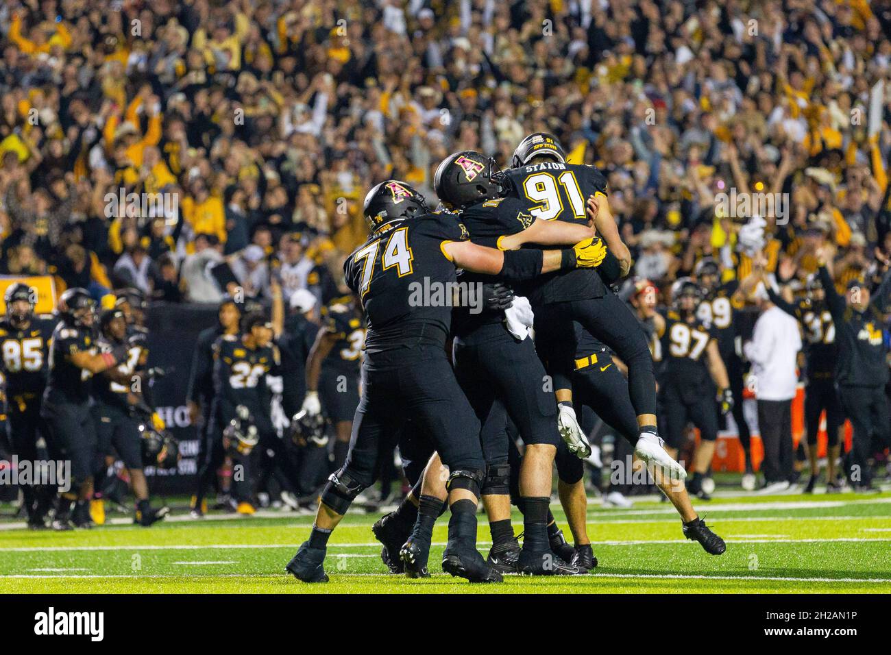 Boone, NC, USA. 20th Oct, 2021. Appalachian State Mountaineers ...