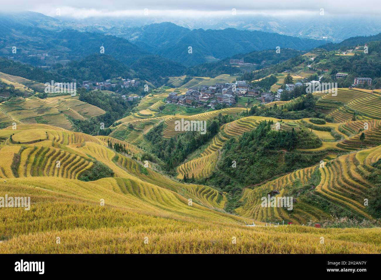 Longji aerial hi-res stock photography and images - Alamy