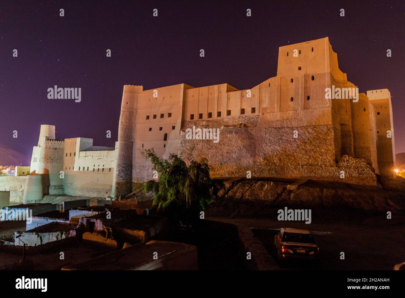 Night view of Bahla Fort, Oman Stock Photo - Alamy