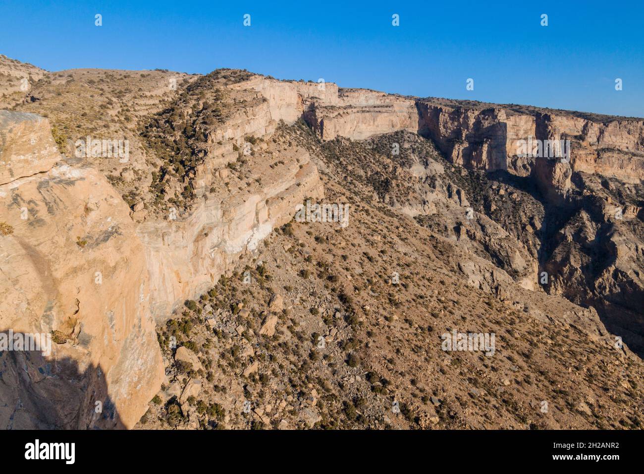 Wadi Ghul canyon in Hajar Mountains, Oman Stock Photo - Alamy