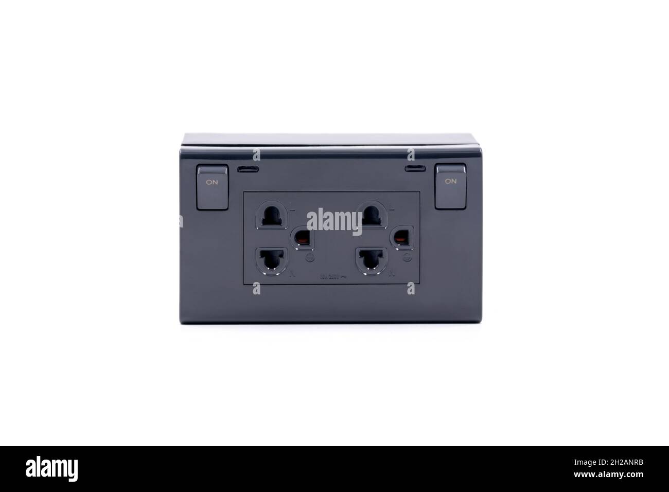 Black color wall outlet AC power plug socket with On-Off switch ...