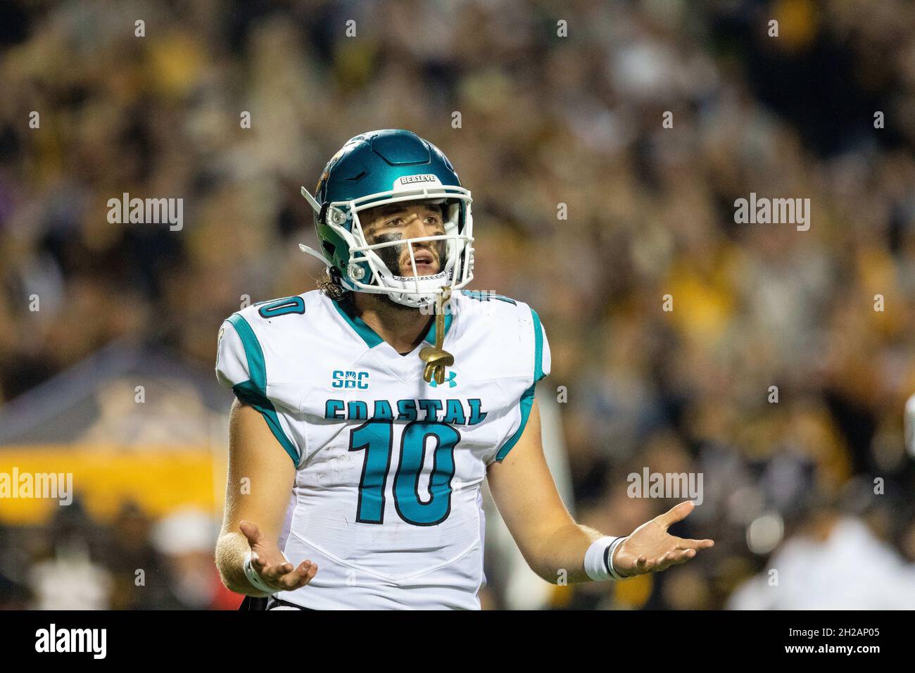 October 20, 2021: Coastal Carolina Chanticleers quarterback Grayson ...