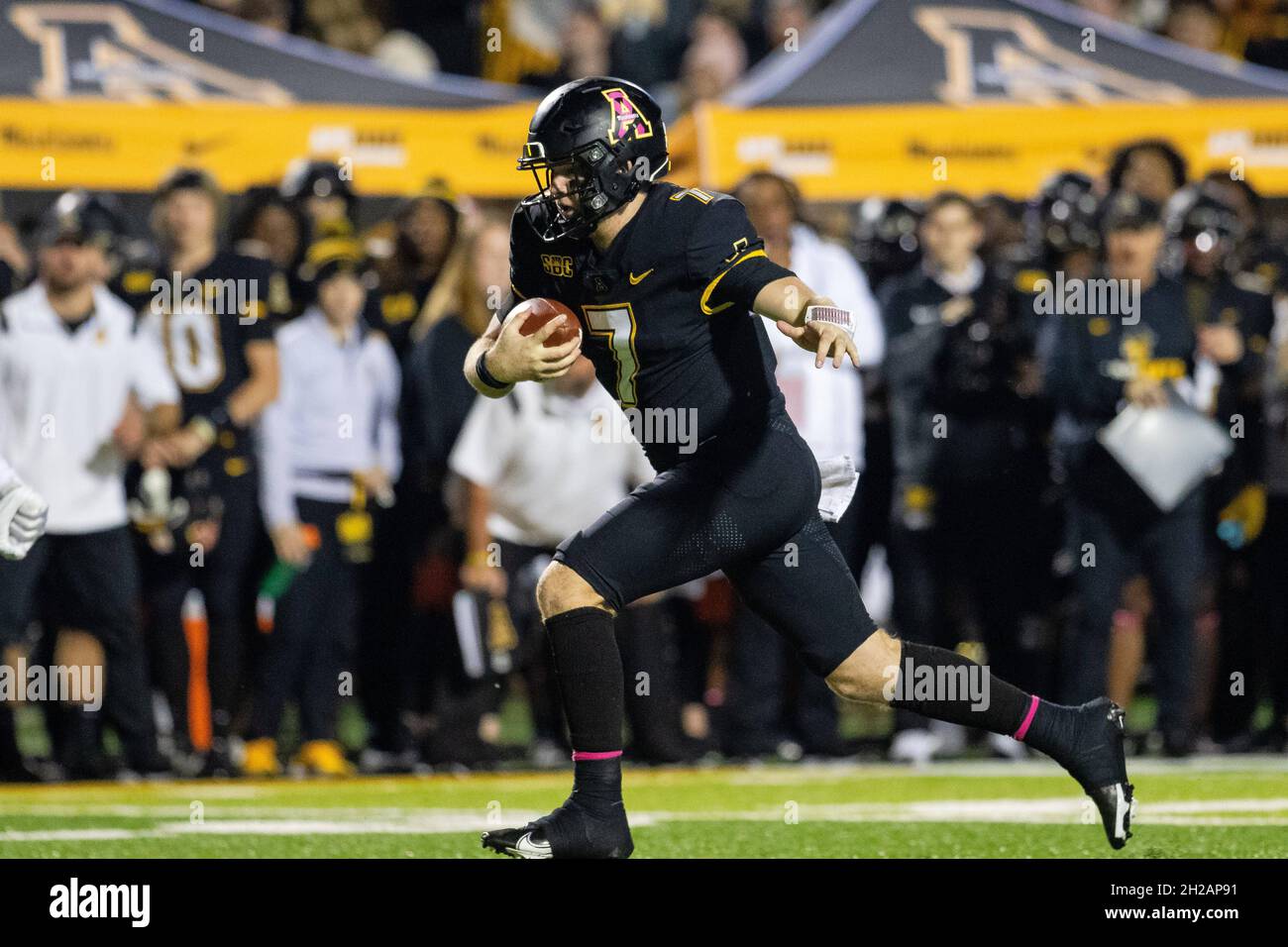 October 20, 2021: Appalachian State Mountaineers quarterback Chase ...