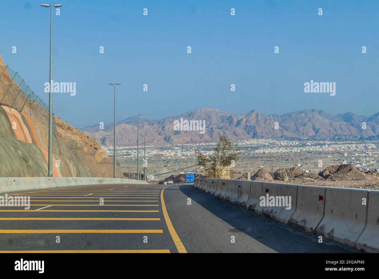 Road from Muscat to Al Amerat in Oman Stock Photo - Alamy