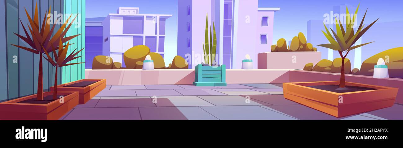 Rooftop roof top garden green Stock Vector Images - Alamy