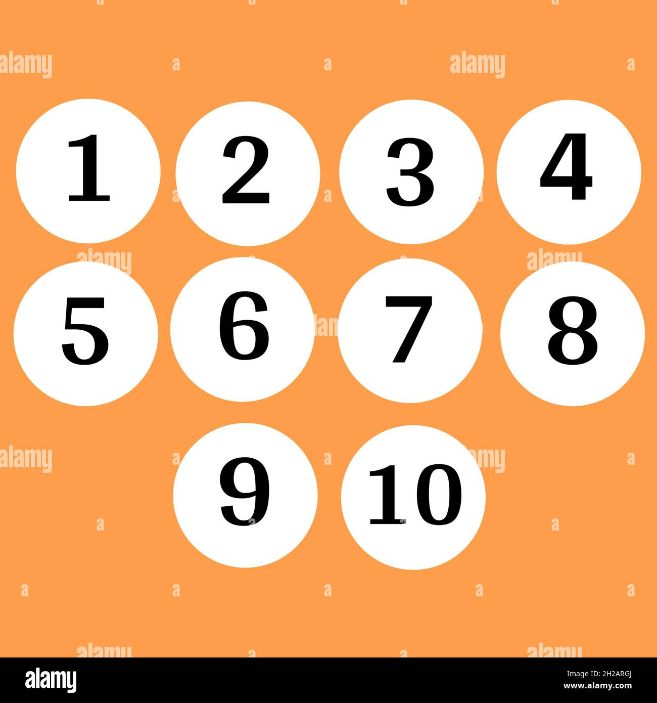 Illustration of colorful 1 to 9 number set Stock Photo - Alamy