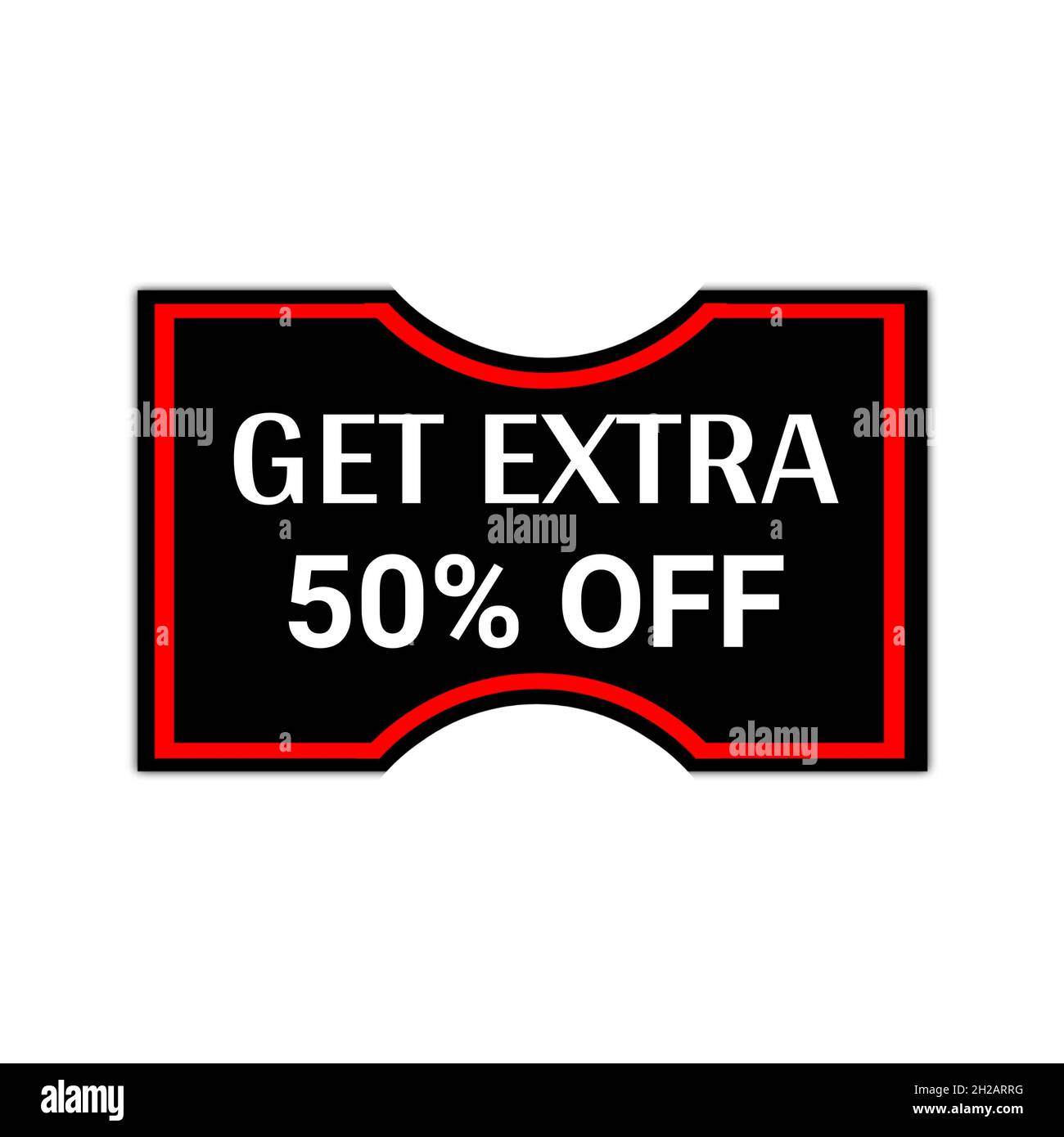 Get Extra 50 percent off Sale. Discount offer sticker icon Stock Photo ...