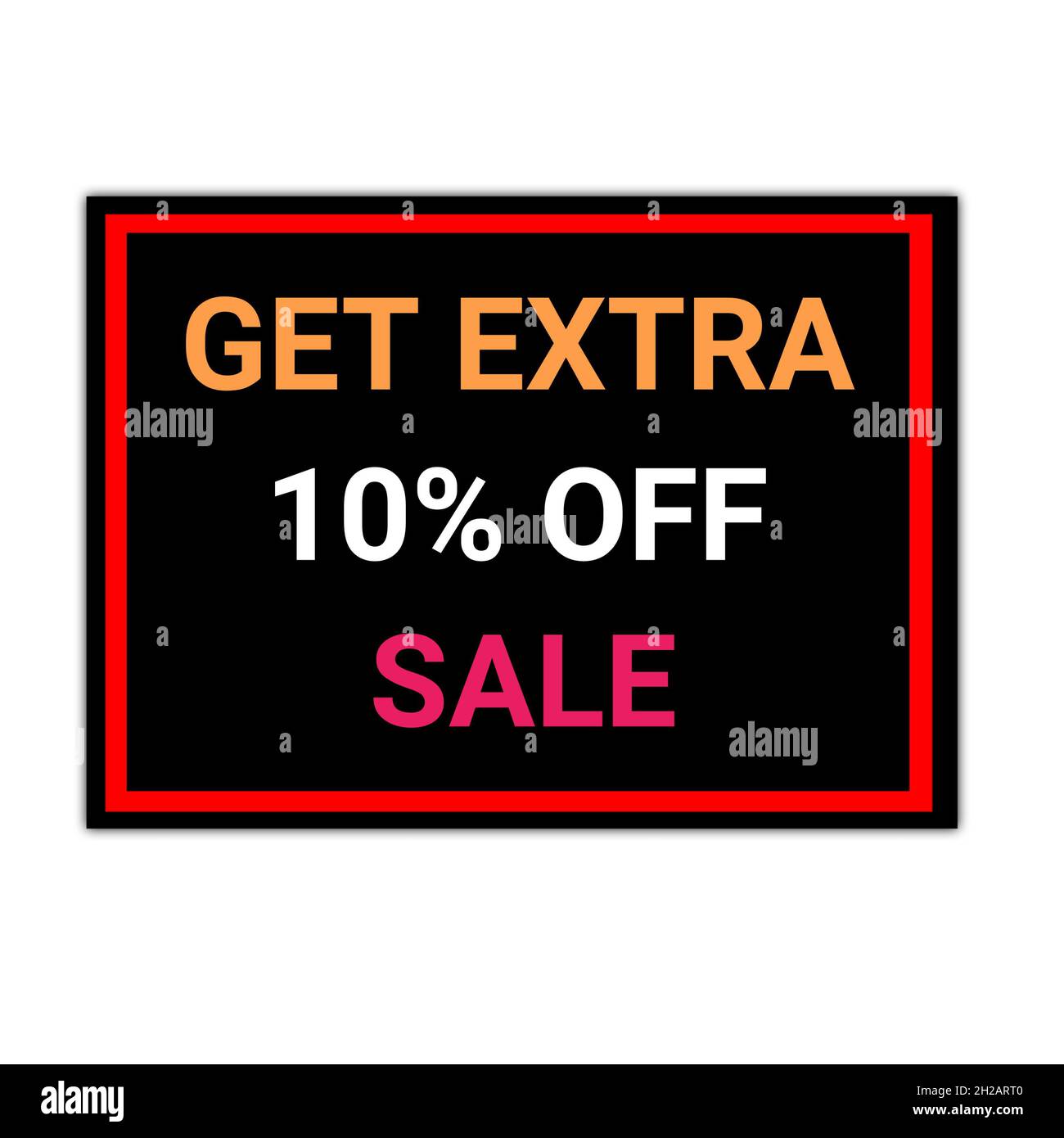 Get Extra 10 percent off Sale. Discount offer sticker icon Stock Photo ...
