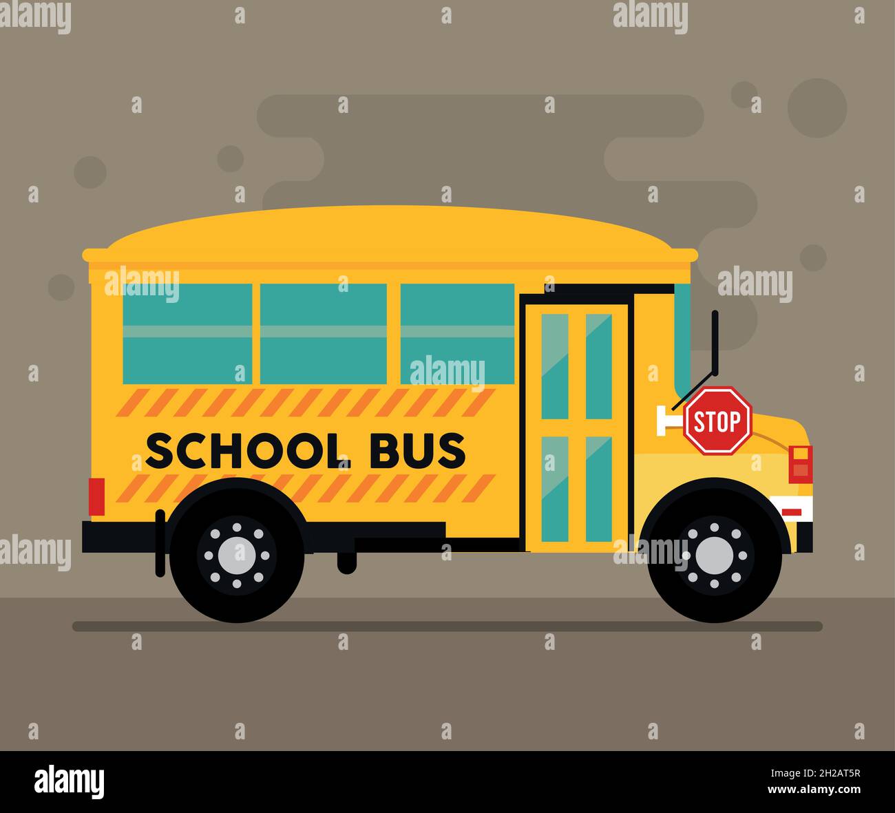 bus school scene Stock Vector Image & Art - Alamy
