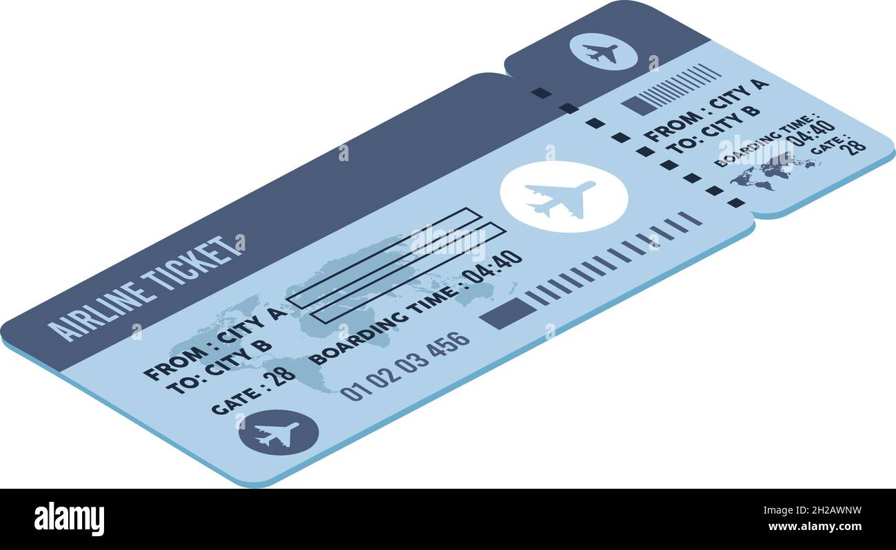 airline flight ticket Stock Vector Image & Art - Alamy